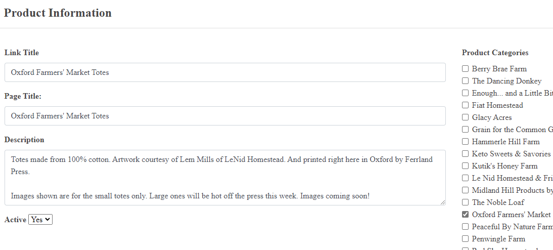 sub-vendor help page - Oxford Winter Farmers' Market